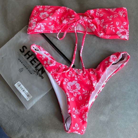 Swim | Nwt Shein Hot Pink Bikini | Poshmark